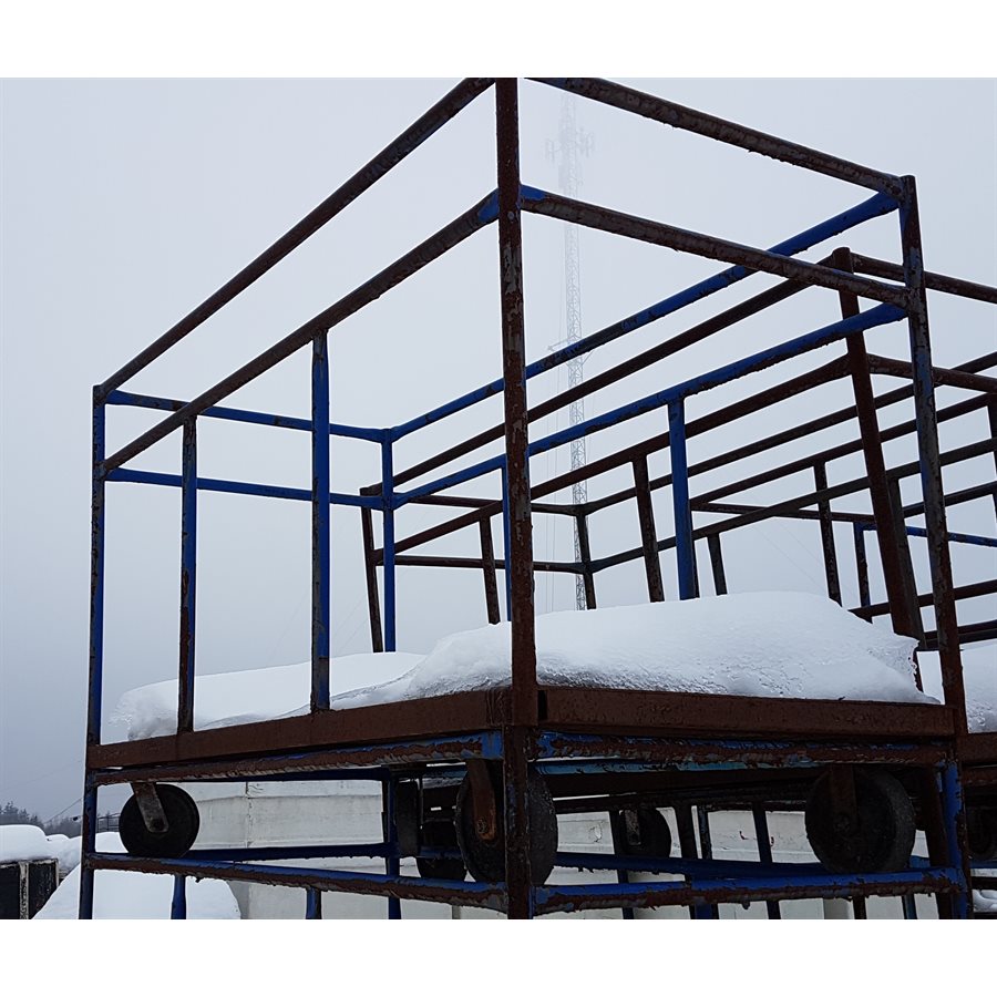 RACK ACIER SUR ROUE 36 X 72 - 39PO HAUT