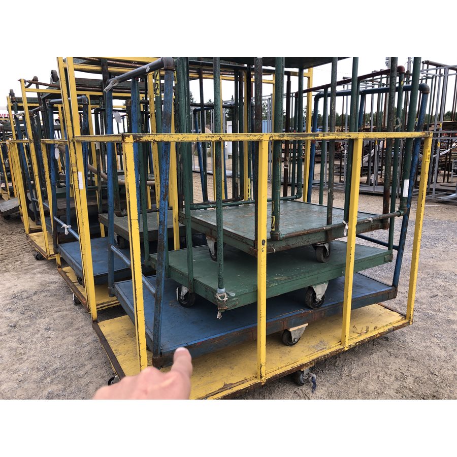 RACK A ROULETTE BLEU 44PO X 77PO X 70PO DE HAUT