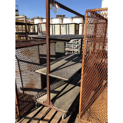 RACK ACIER AVEC ROULETTE ET TABLETTE 25PO X 61PO X 64PO