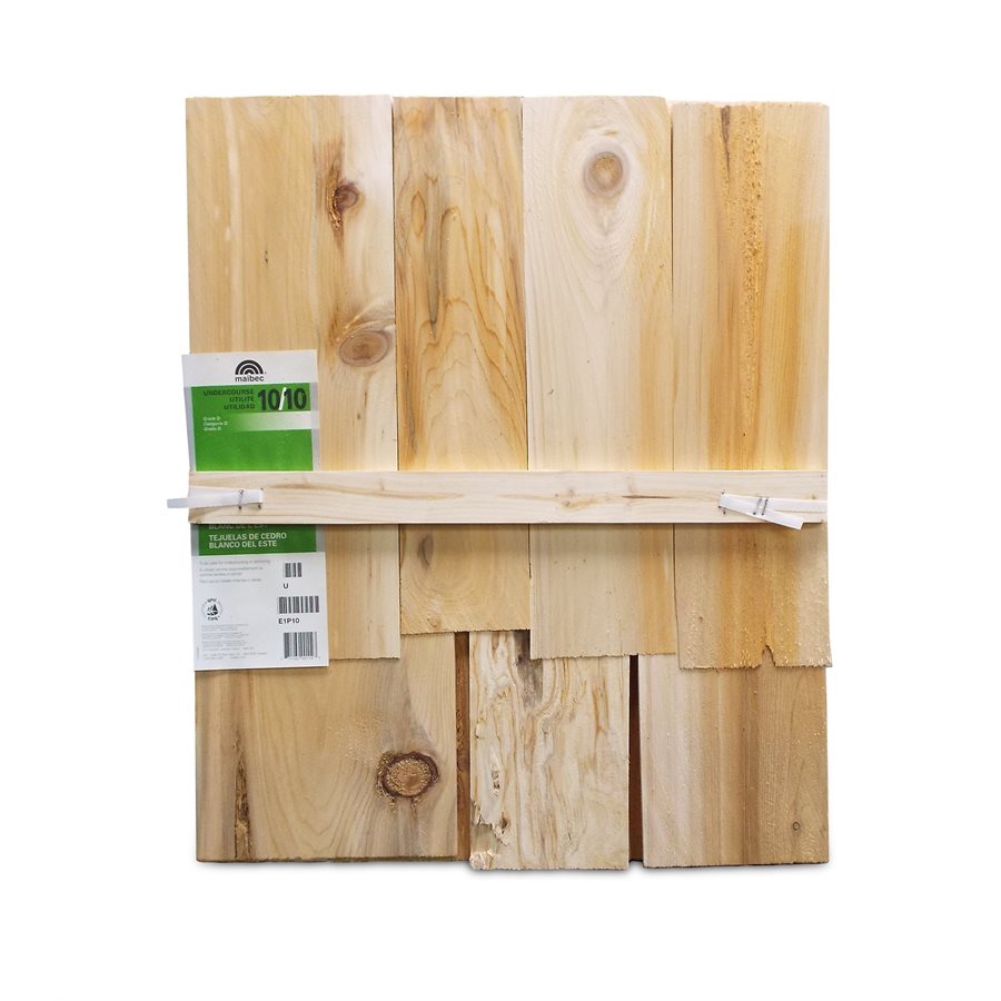 BARDEAU DE CÈDRE 10 / 10 GRADE D - (A COINTER) 48 / PAL