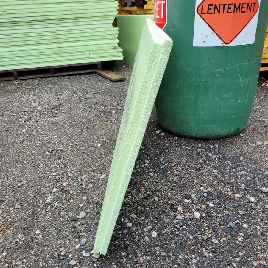 ISOLANT STYROFOAM 24 X 96 X 1.5PO EPAIS USAGÉ ($ / PI2)