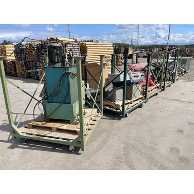 RACK DE METAL VERT A ROULETTES EMPILABLE 50 X 53 X 60PO HAUT